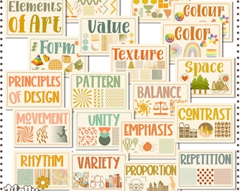 Elements of Art & Principles of Design Poster Set - Etsy UK