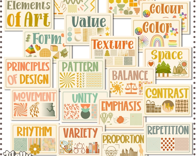 Elements and Principles of Design Posters - Etsy Canada