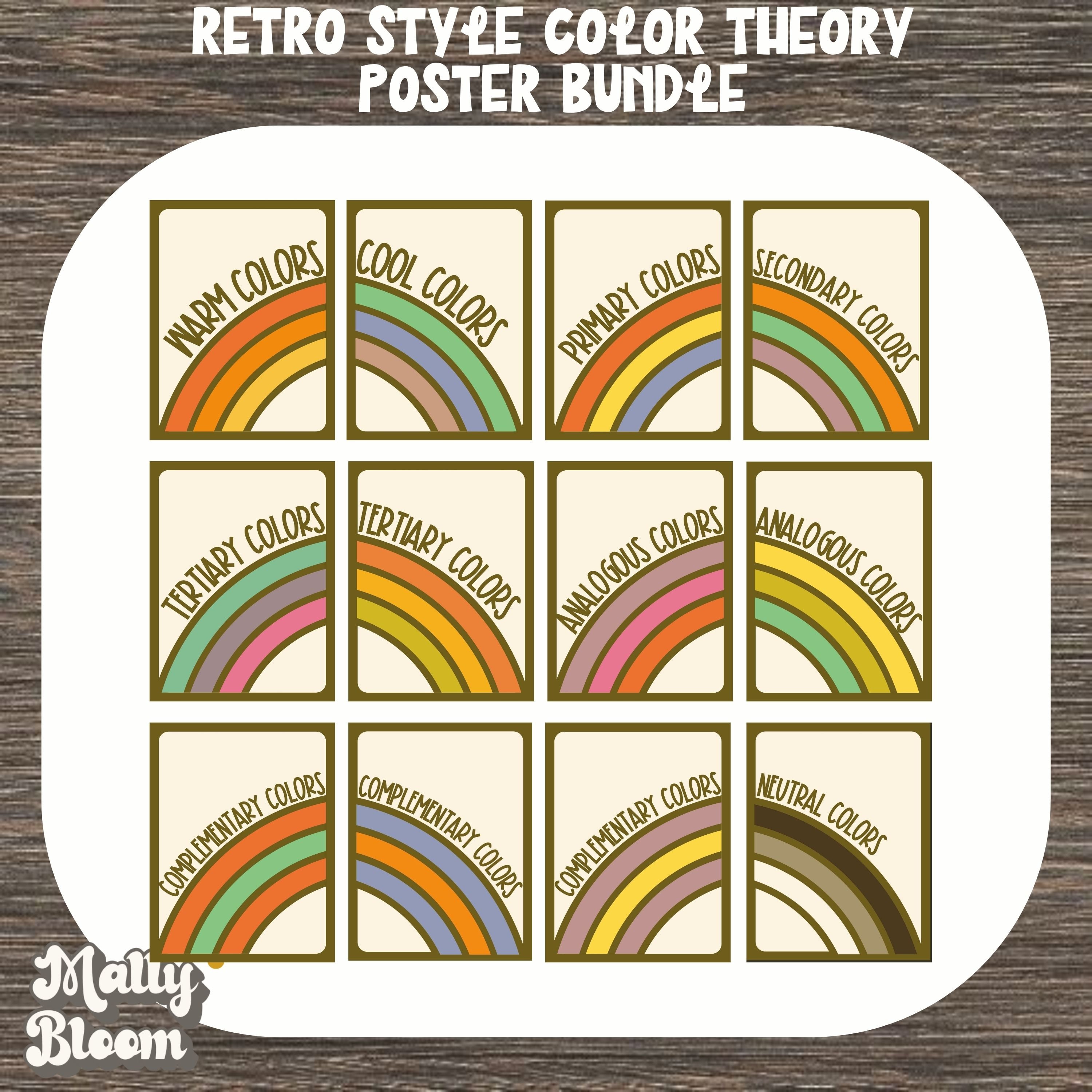 Art Classroom Decor,color Theory Poster Bundle,color Wheel,art Bulletin ...