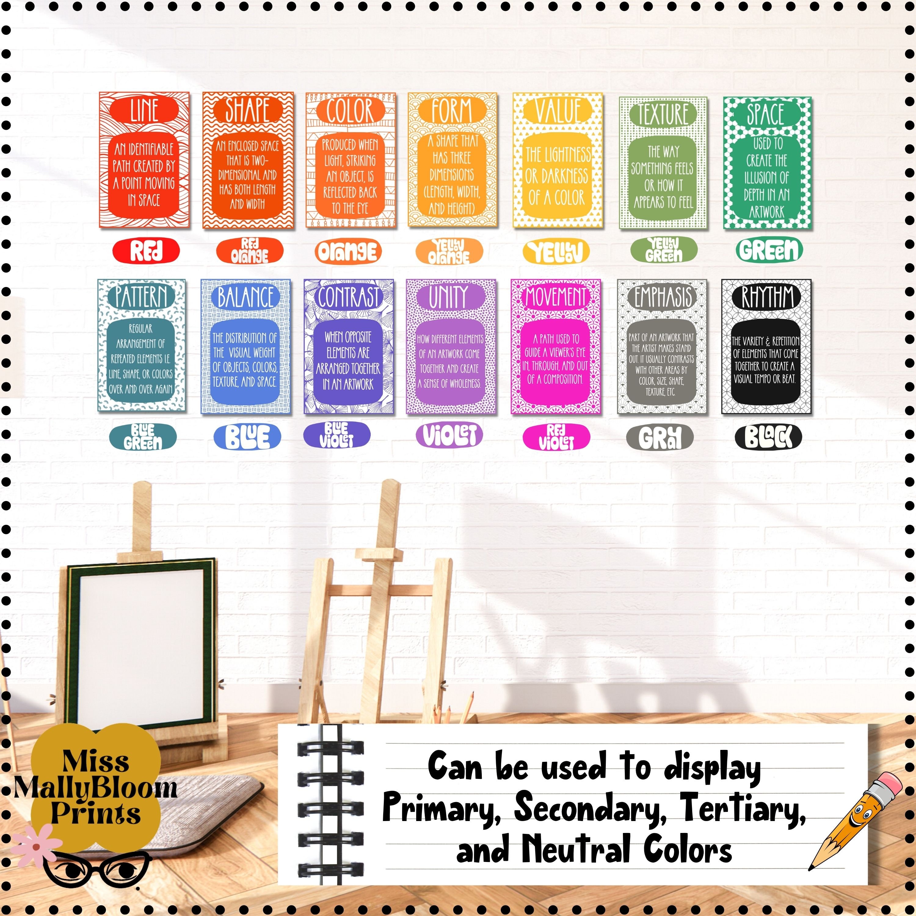 Art Classroom Labels Art Classroom Decor Color Wheel Labels - Etsy ...