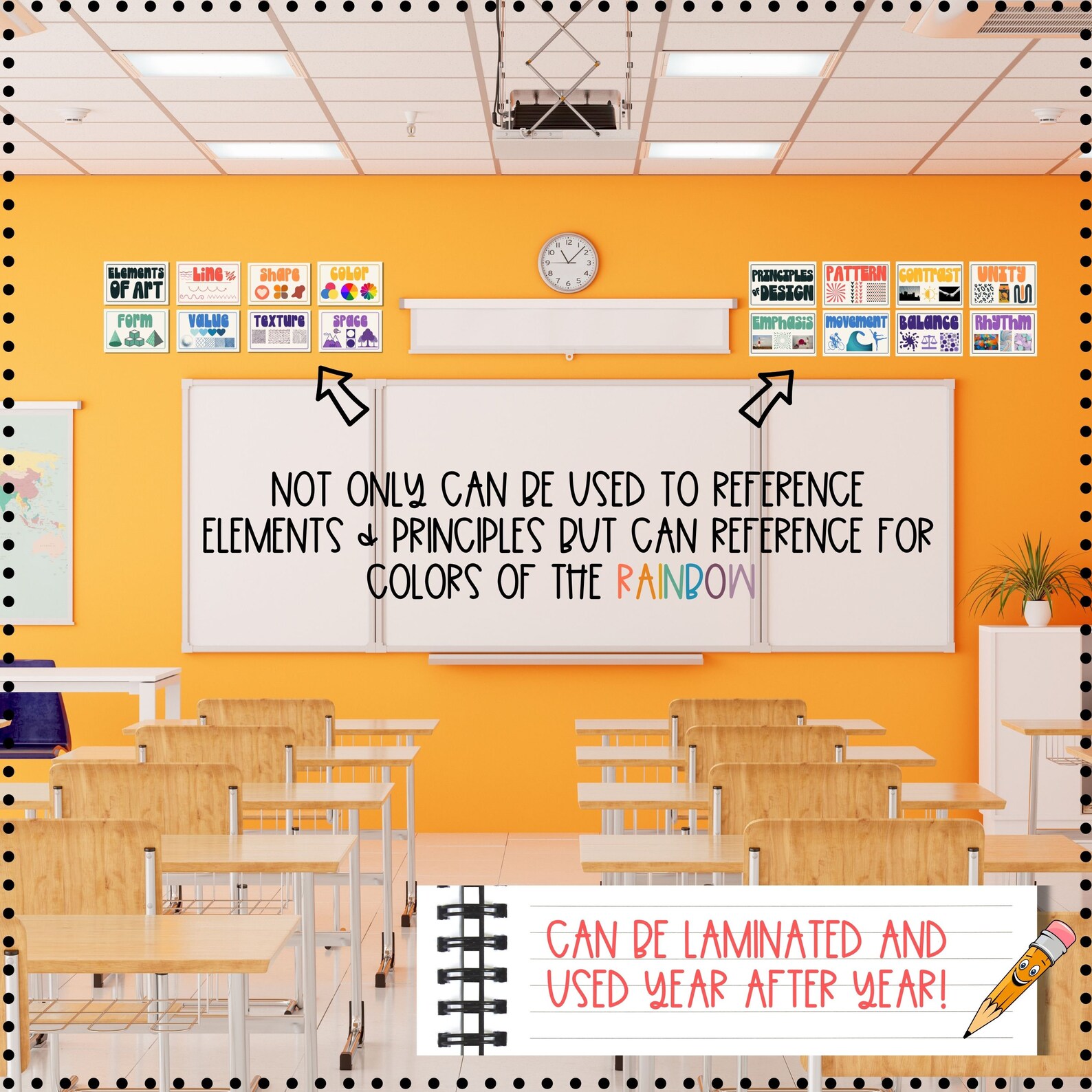 Rainbow Elements of Art Classroom Decor Bundle,principles of Design ...