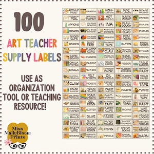 Art Classroom Supply Labels, Art Closet Organization Labels, Classroom ...