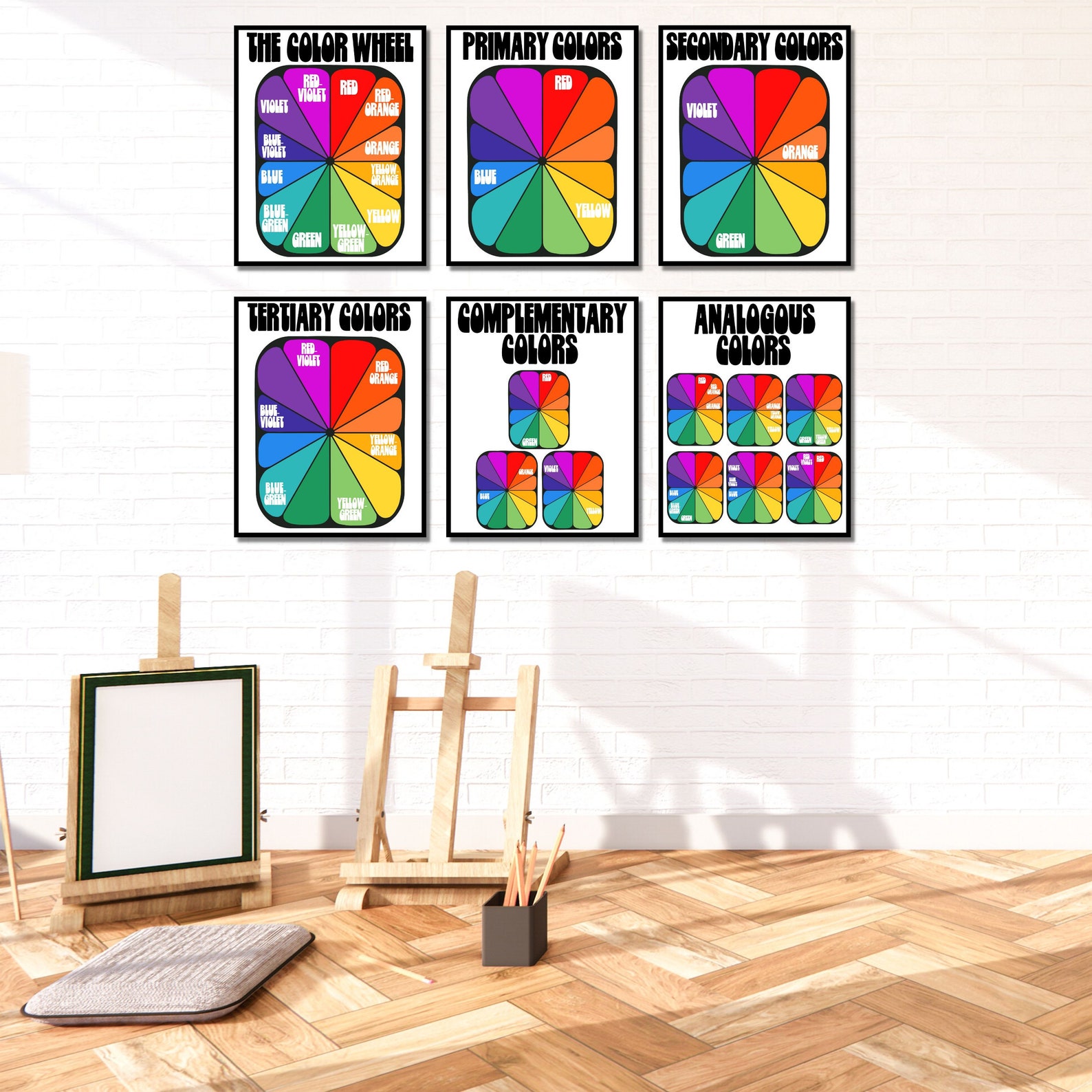 Color Wheel Poster Bundle Color Theory Art Print Art Room - Etsy