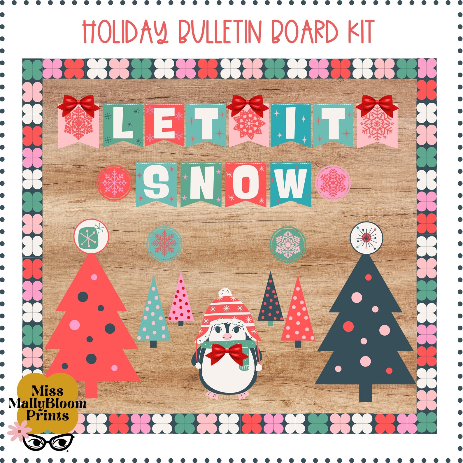 Holiday Bulletin Board Kit or Classroom Winter Decor Easy - Etsy
