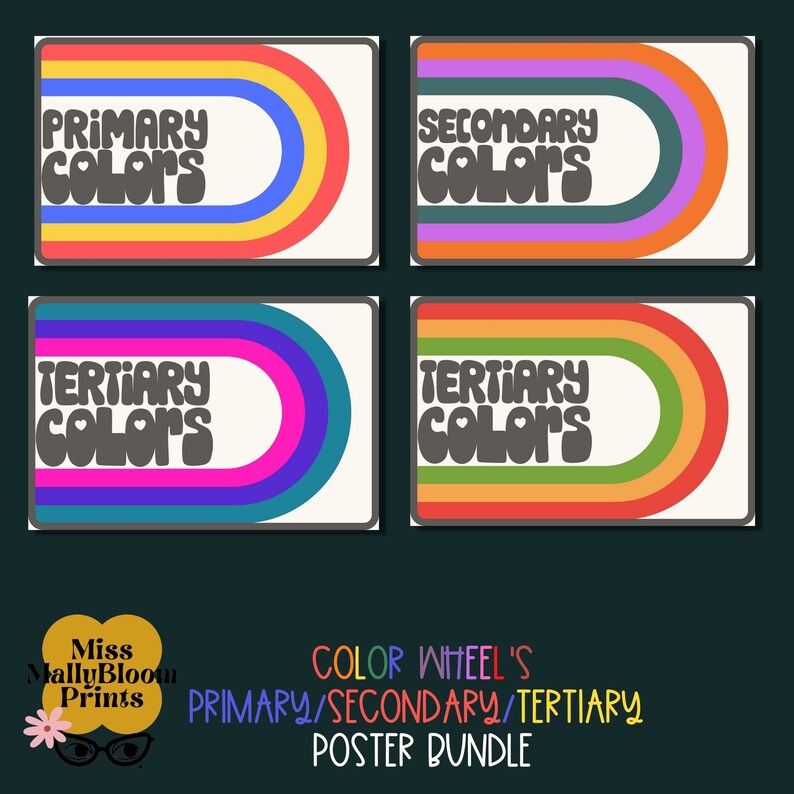Art Classroom Decor Primary Secondary Tertiary Colors - Etsy