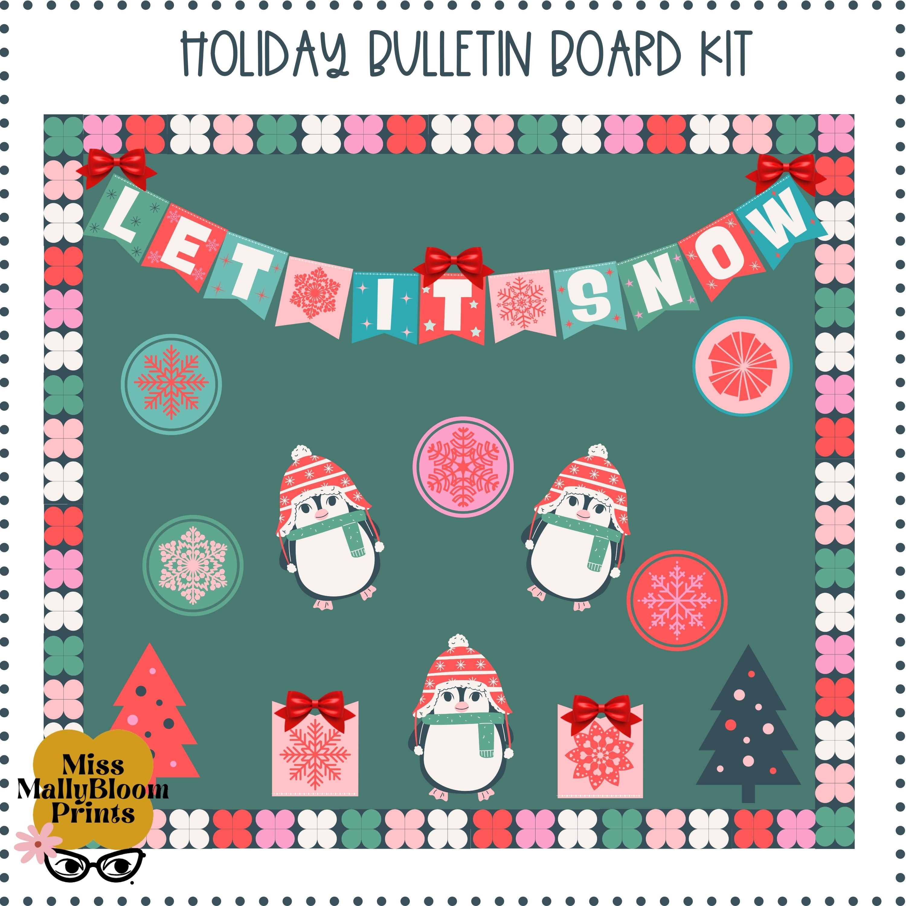 Holiday Bulletin Board Kit or Classroom Winter Decor Easy - Etsy