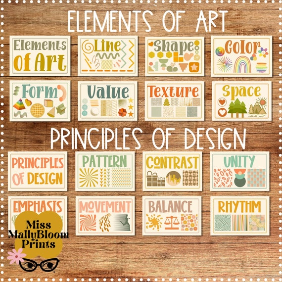Elements and Principles Poster Bundle Principles of Design - Etsy