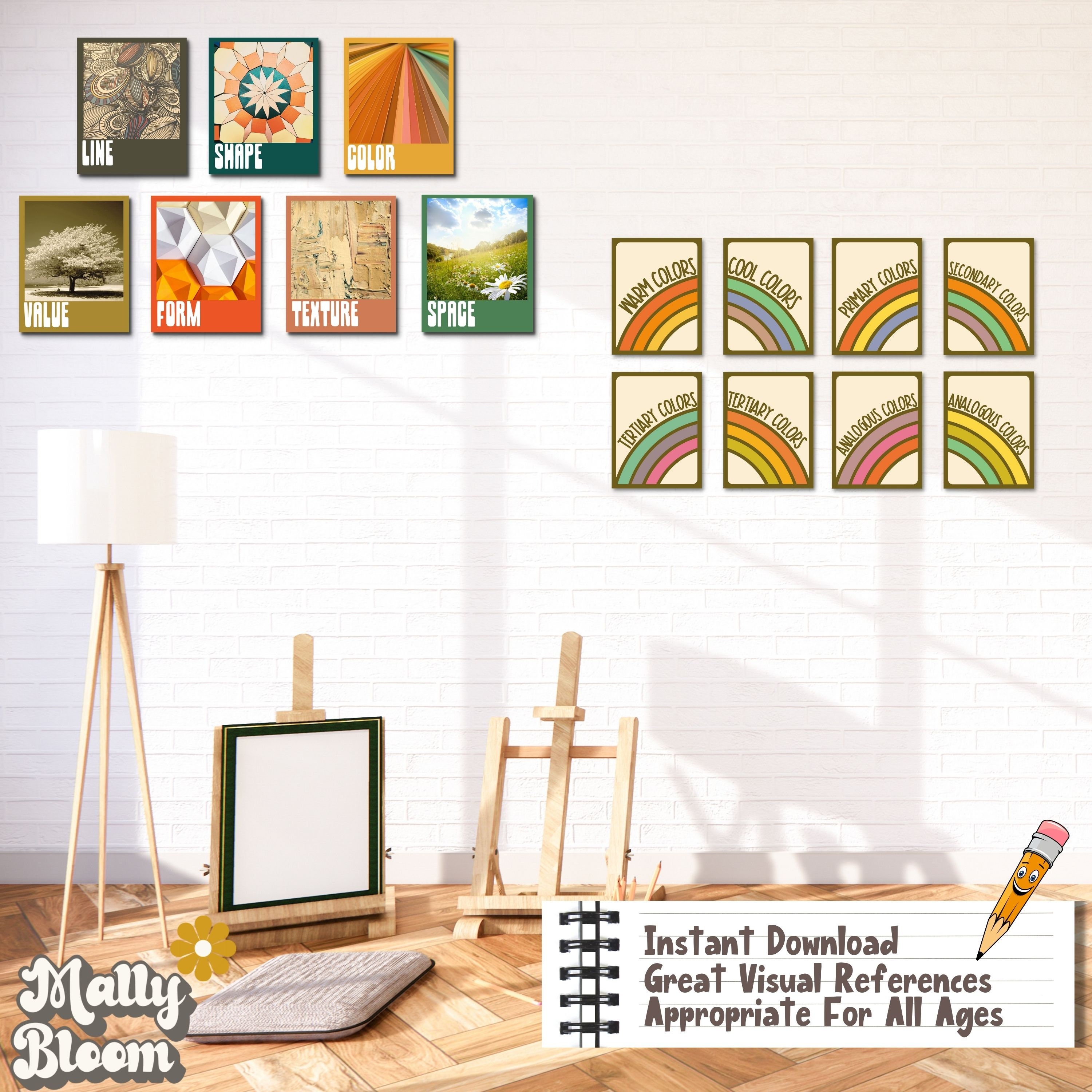 Art Classroom Decorcolor Theory Poster Bundlecolor Wheelart - Etsy