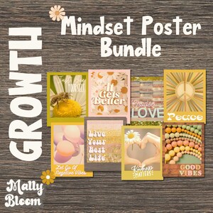 Boho Classroom Decor, Growth Mindset Poster Bundle, Middle School Decor ...