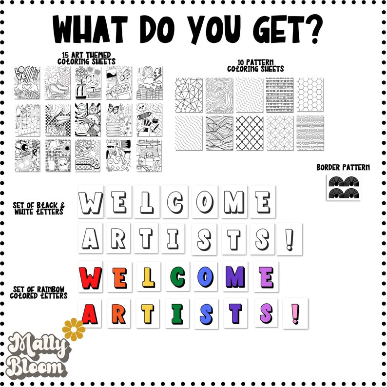 Art Bulletin Board Kit Art Room Decor Art Teacher Decor - Etsy