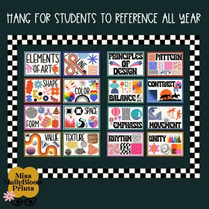 Elements of Art, Principles of Design Poster Bundle, Classroom Decor ...