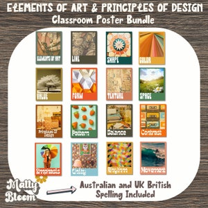 Elements of Art Poster Bundle, Principles of Design Posters, Art ...