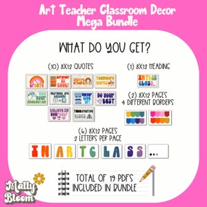 Art Classroom Decor Bundle, Elements of Art, Principles of Design ...