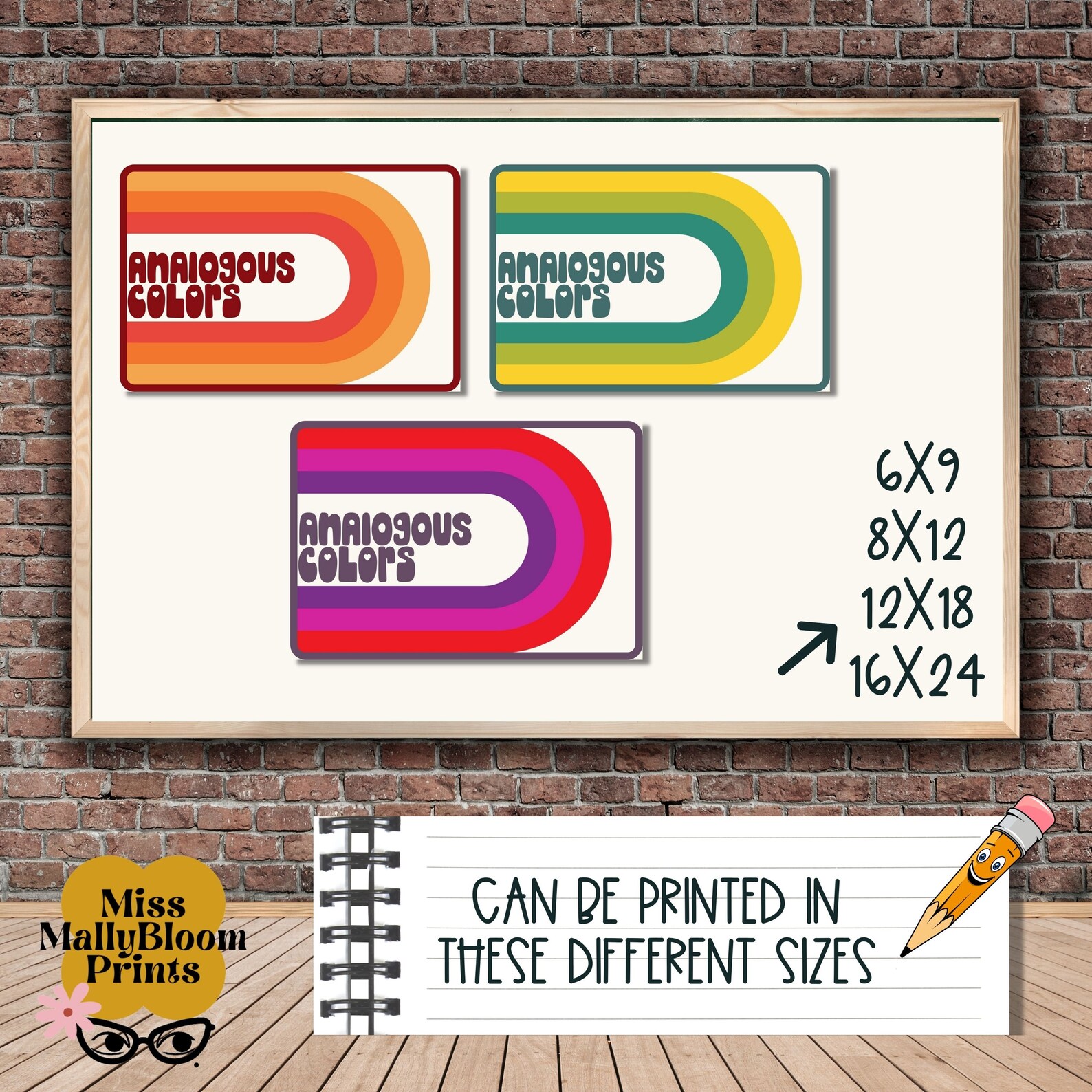 Art Classroom Decor, Analogous Colors Poster Bundle, Art Room Printable ...
