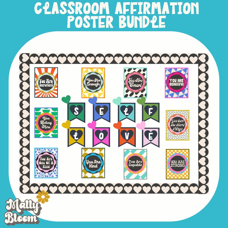 Affirmations for Classroom Poster Bundle Growth Mindset - Etsy