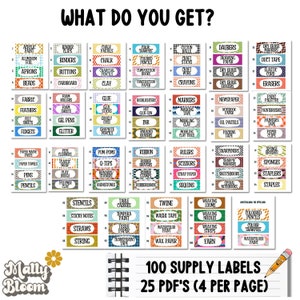 Art Classroom Supply Labels, Art Closet Organization Labels, Classroom ...