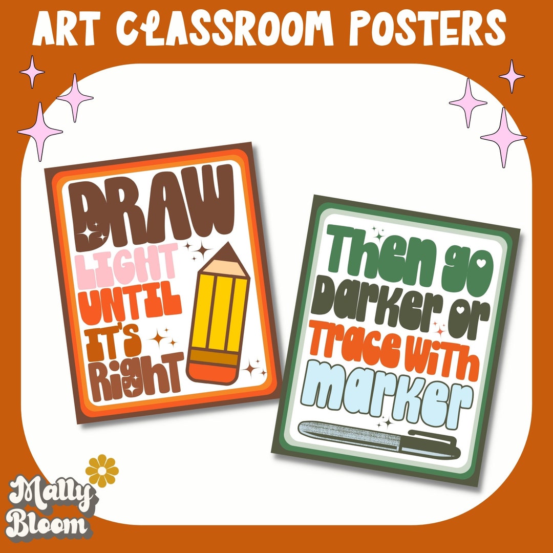 Art Classroom Rules and Procedure Poster Bundle, Art Classroom Decor ...