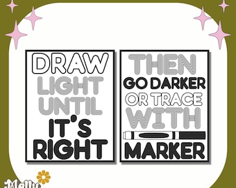 Growth Mindset Classroom Rules Poster, Art Classroom Decor, Art Teacher ...