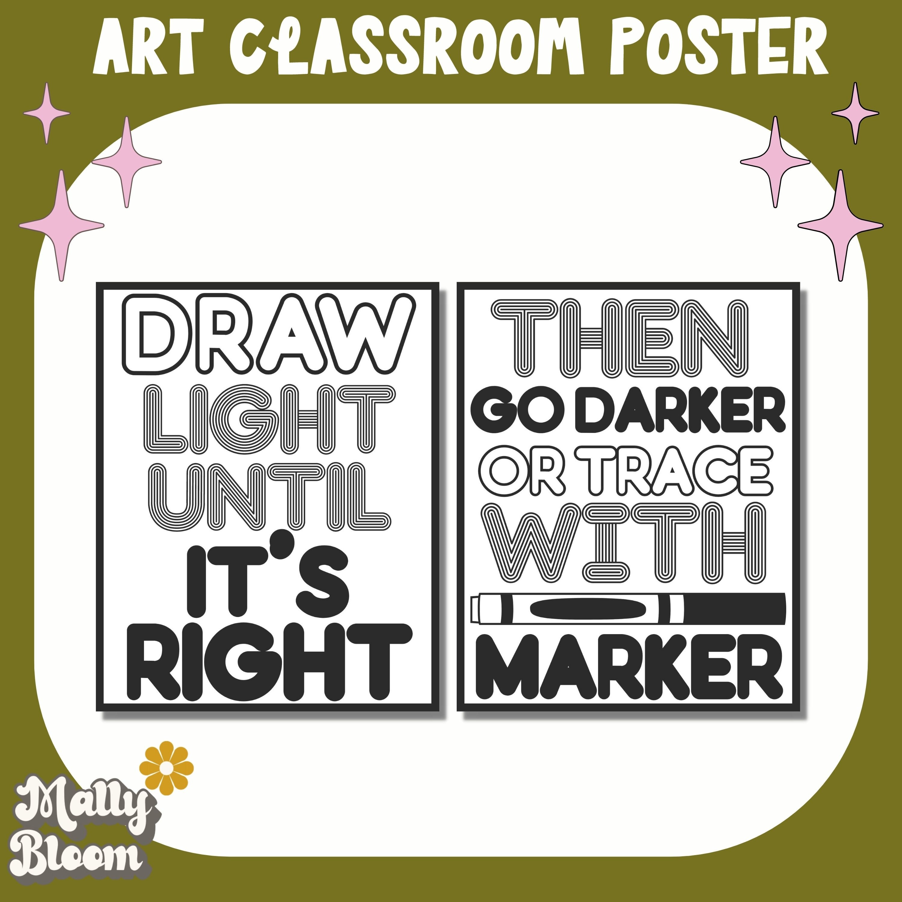 Art Classroom Poster, Art Room Decor, Art Teacher Bulletin Board ...