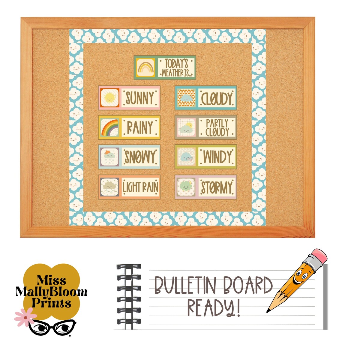 Weather Themed Bulletin Board Kit or Classroom Weather Decor | Etsy