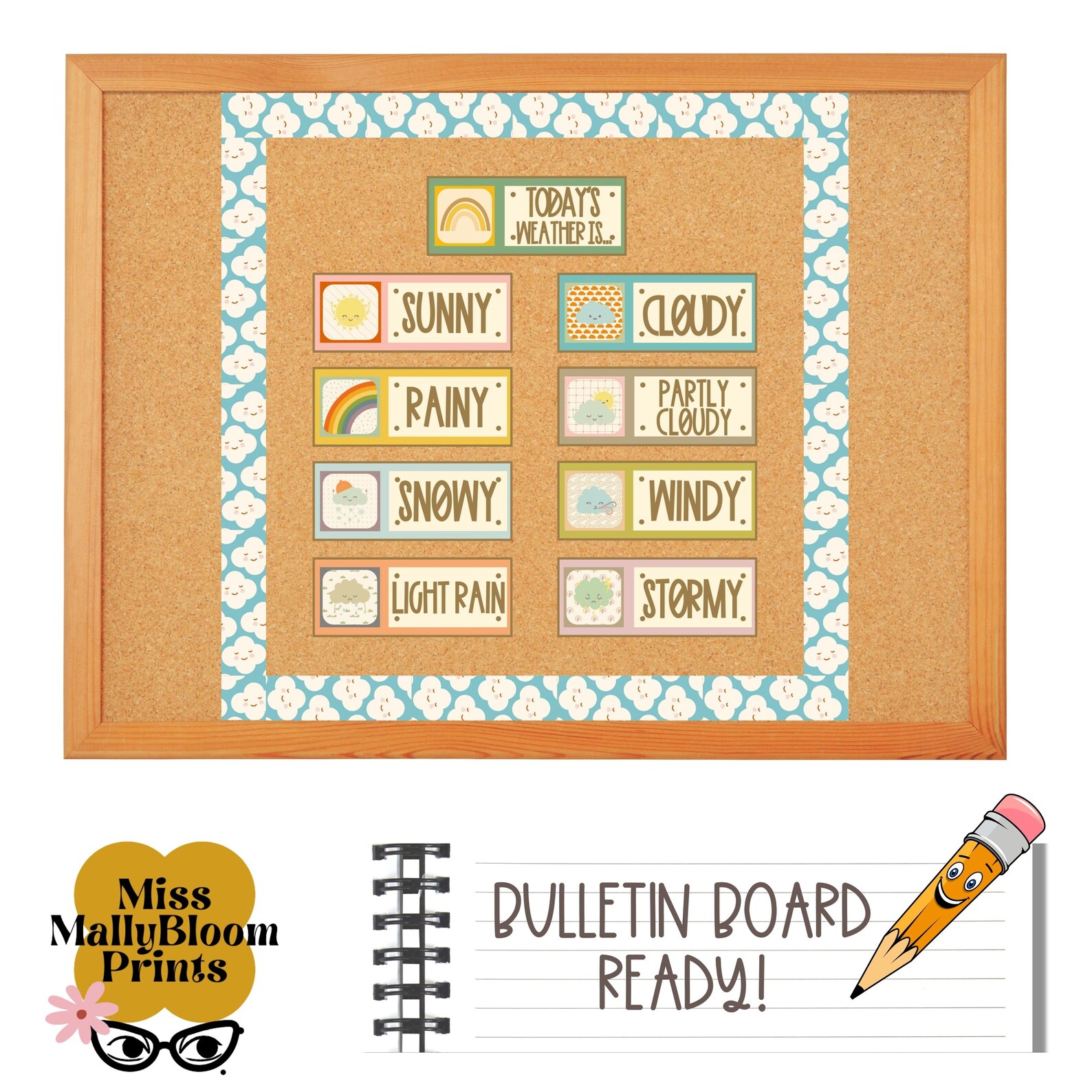 Weather Themed Bulletin Board Kit or Classroom Weather Decor - Etsy