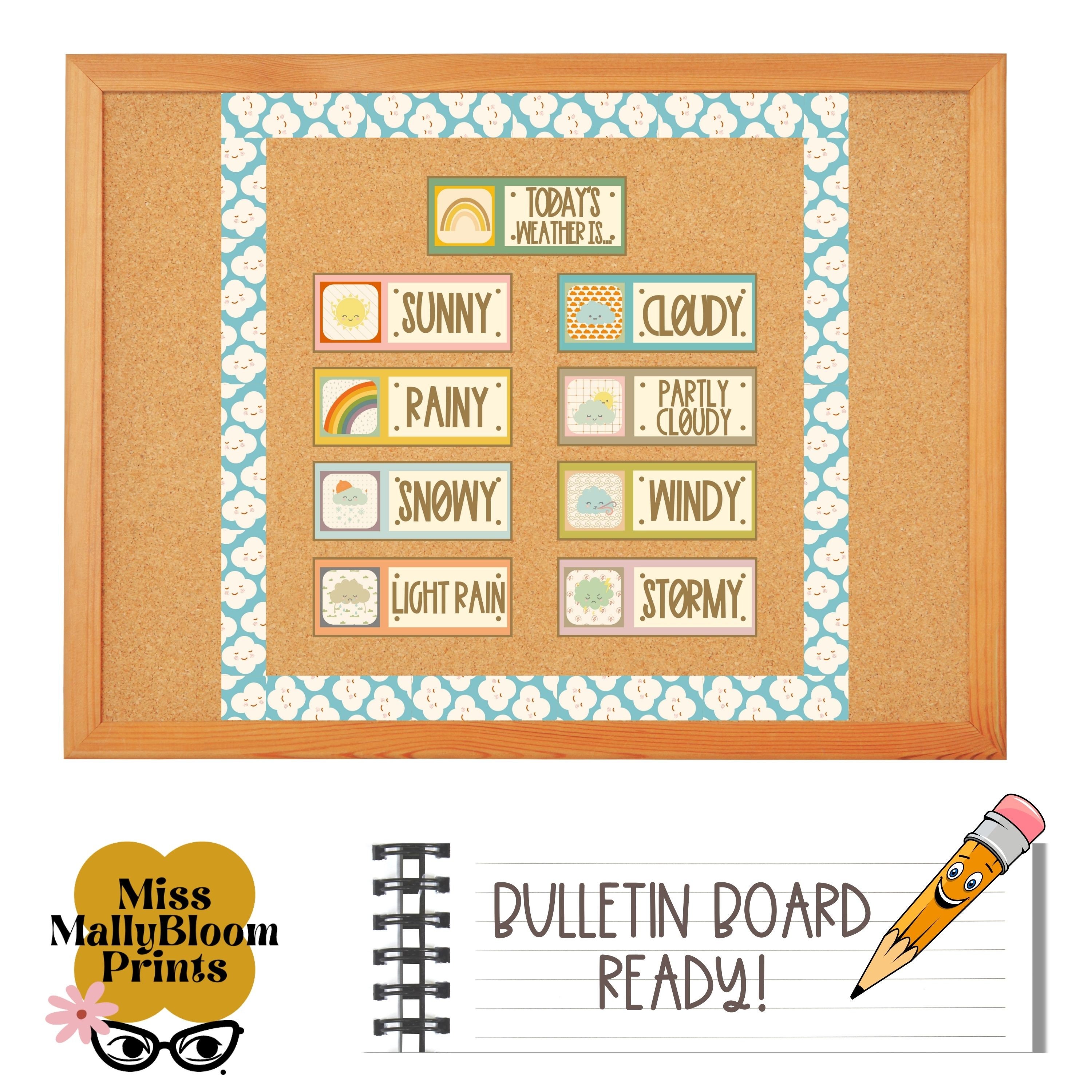 Weather Themed Bulletin Board Kit or Classroom Weather Decor - Etsy