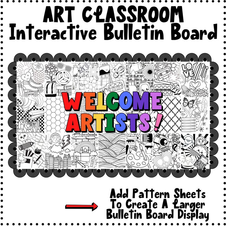 Art Bulletin Board Kit Art Room Decor Art Teacher Decor - Etsy