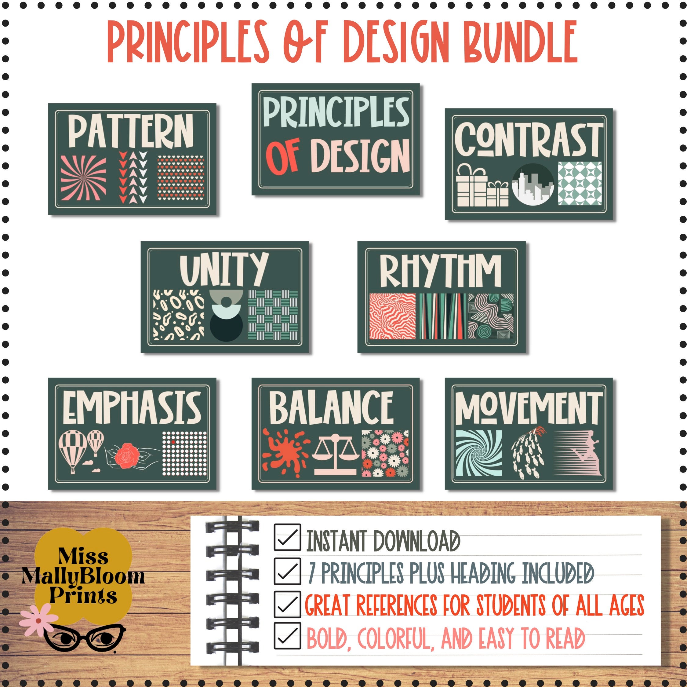 Classroom Poster Bundle Principles of Design Art Classroom - Etsy