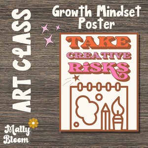 Growth Mindset Classroom Rules Poster, Art Classroom Decor, Art Teacher ...
