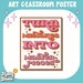 Growth Mindset Classroom Rules Poster, Art Classroom Decor, Art Teacher ...