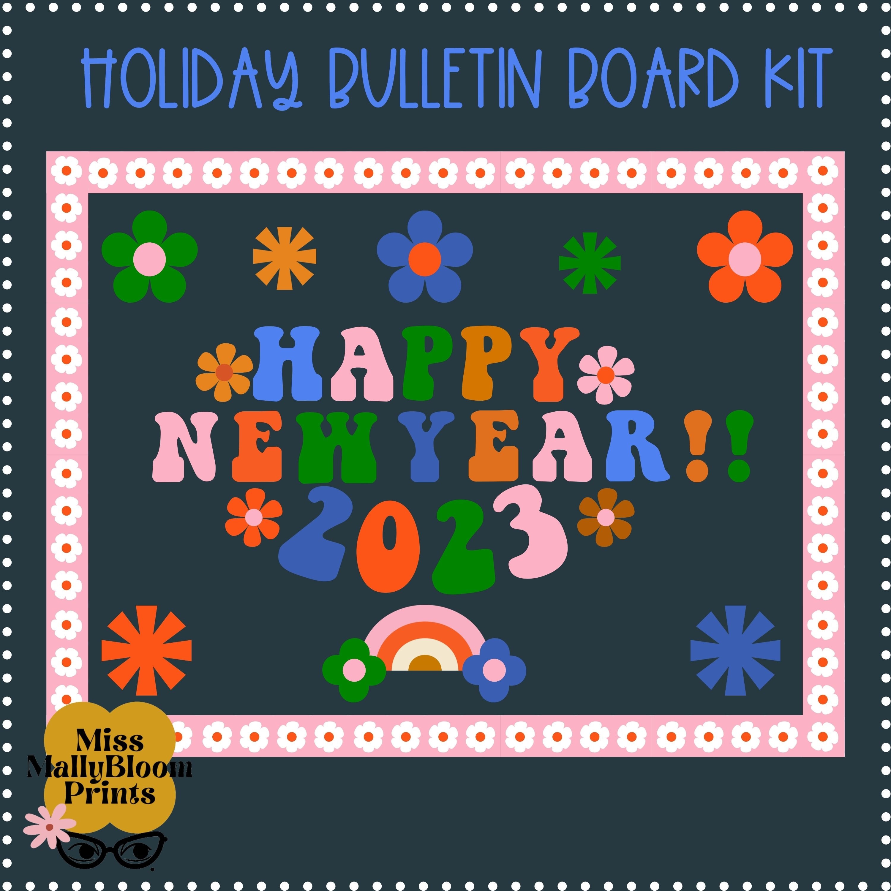 Happy New Year Bulletin Board For School