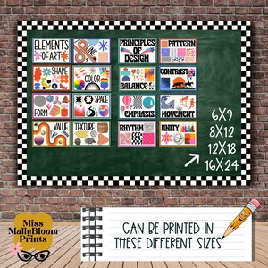 Elements of Art, Principles of Design Poster Bundle, Classroom Decor ...