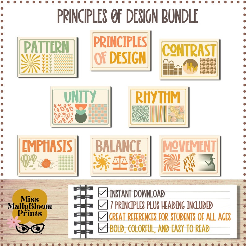 Classroom Poster Bundle Principles of Design Art Classroom - Etsy