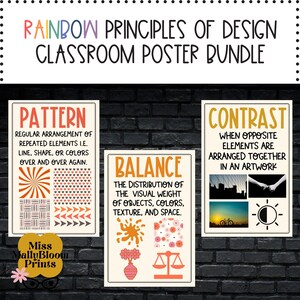 Classroom Poster Bundle Principles of Design Classroom Decor - Etsy