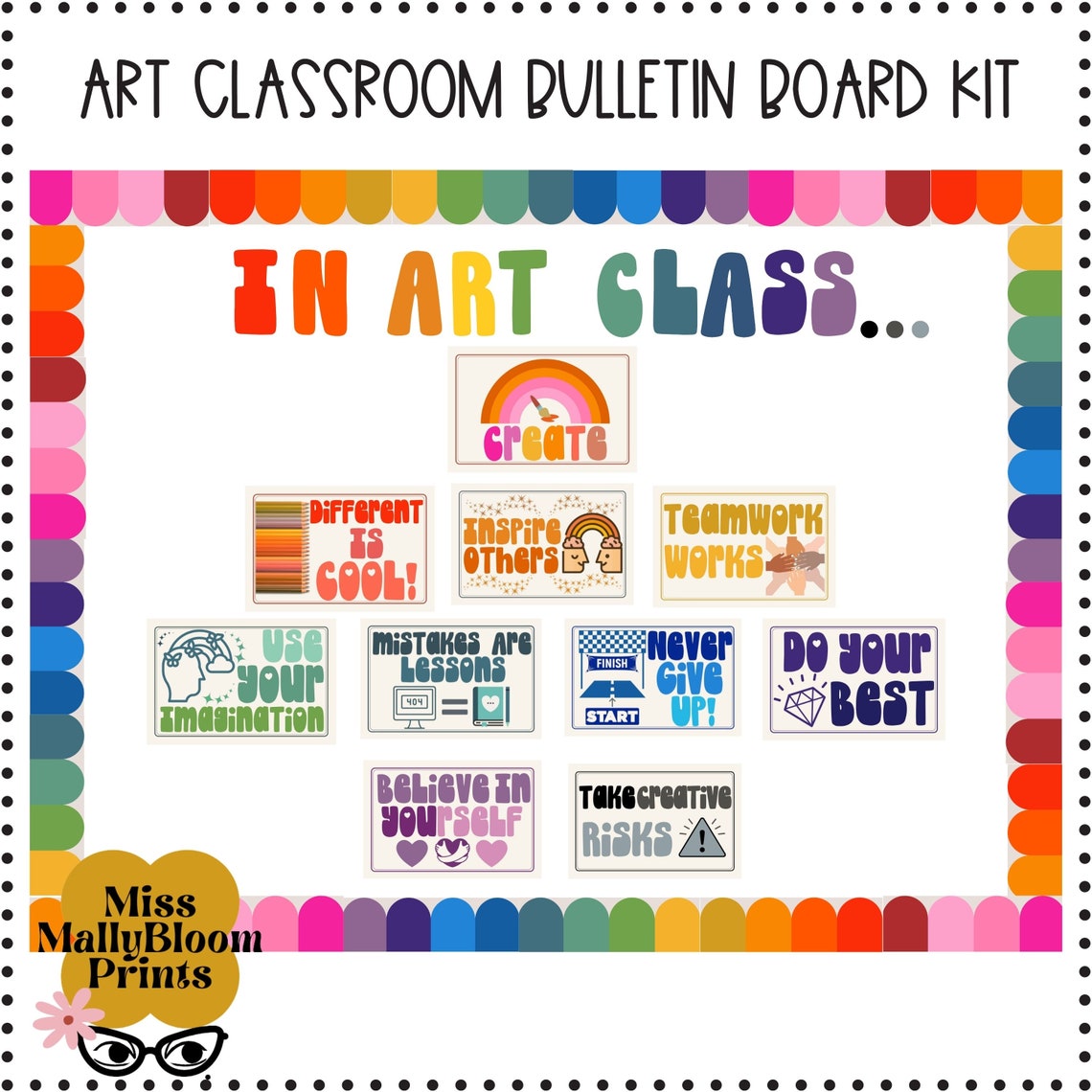 Art Class Poster Bundle Rainbow Art Classroom Decor Bundle - Etsy