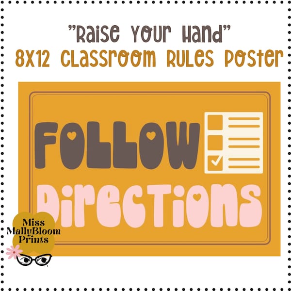 Classroom Rules - Etsy