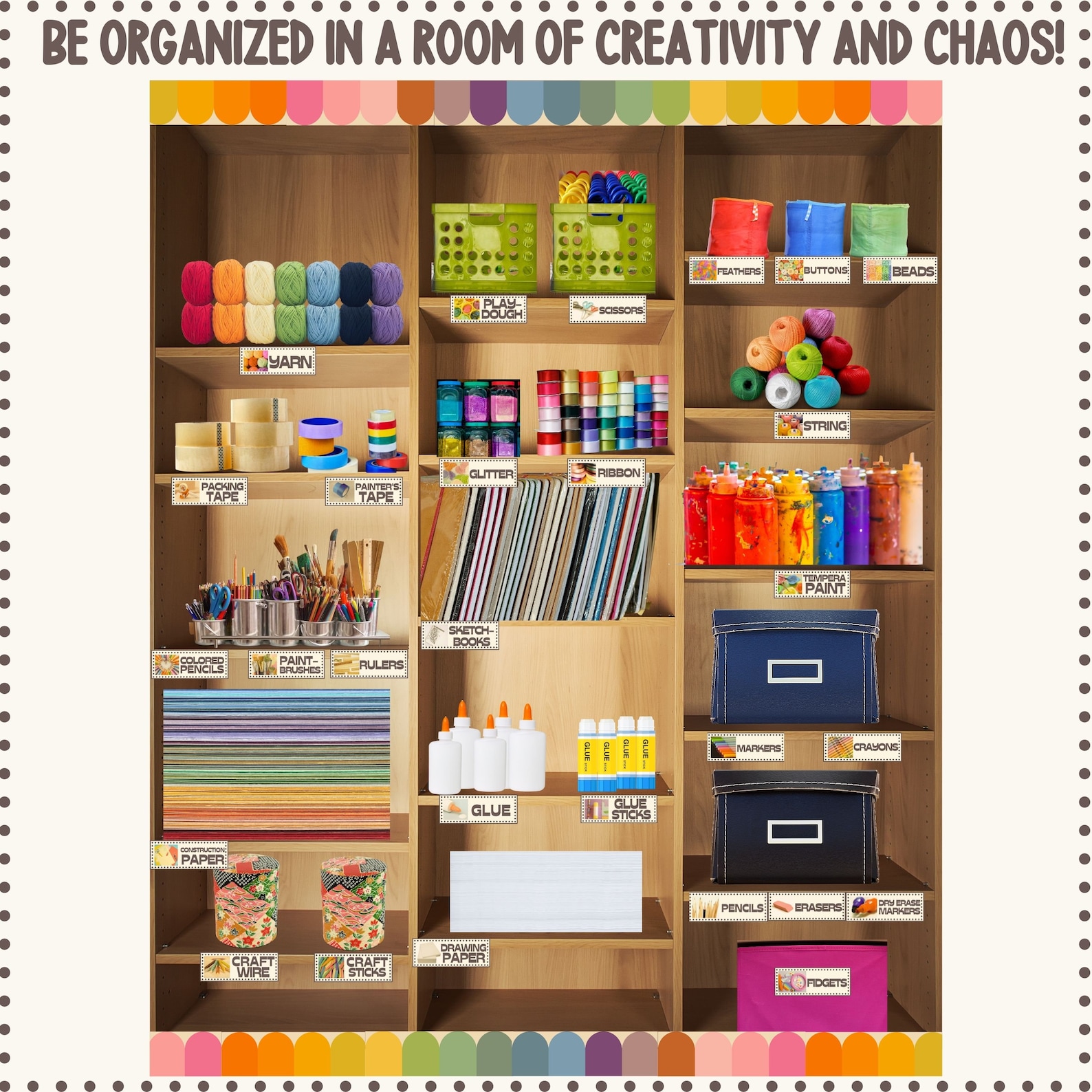 Art Classroom Supply Labels, Art Closet Organization Labels, Classroom ...