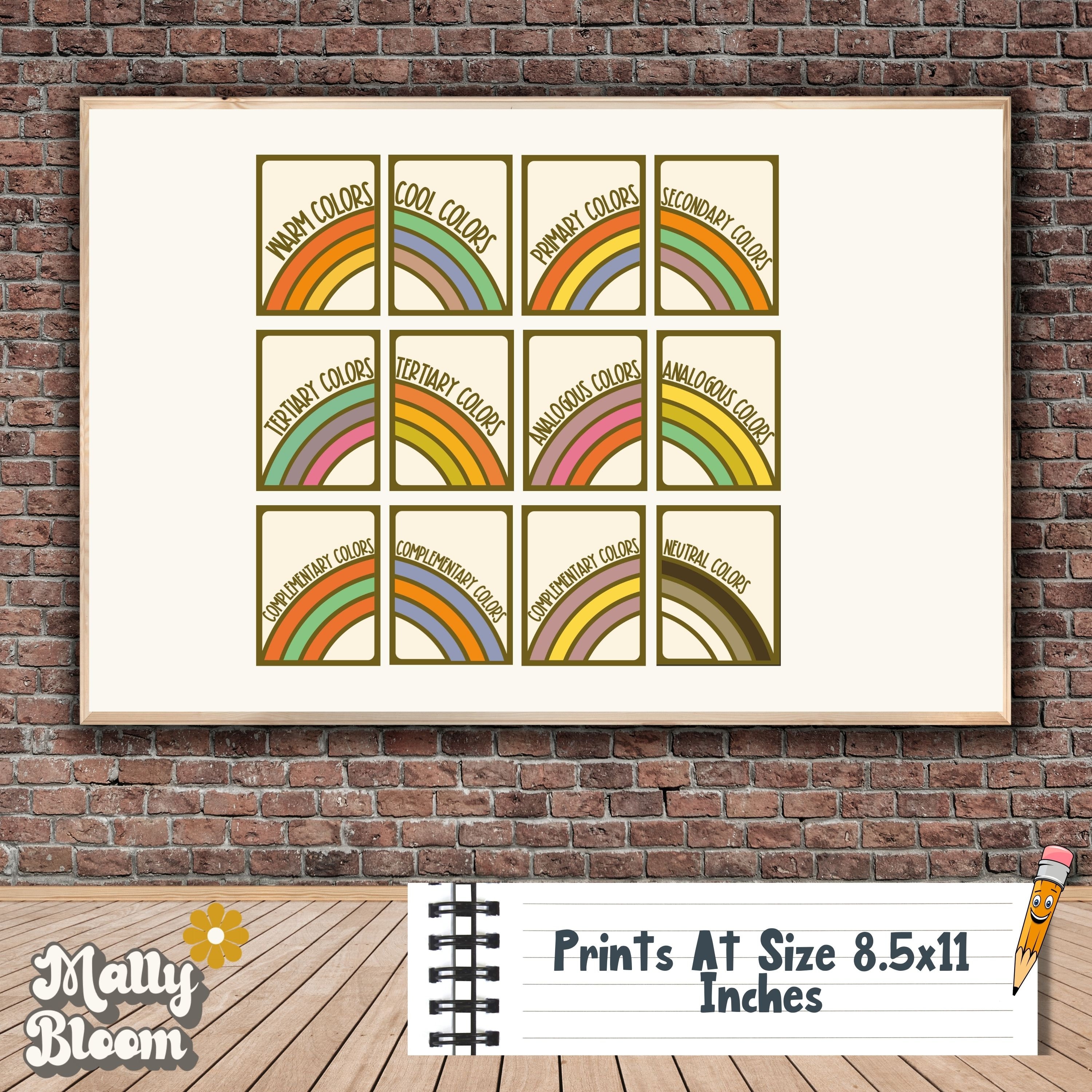 Art Classroom Decorcolor Theory Poster Bundlecolor Wheelart - Etsy