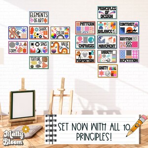 Elements of Art, Principles of Design Poster Bundle, Classroom Decor ...