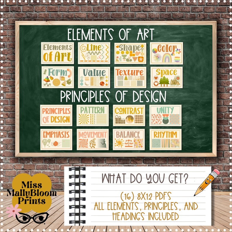 Elements and Principles Poster Bundle Principles of Design - Etsy
