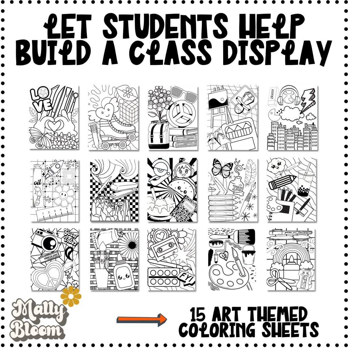 Art Classroom Decor Bulletin Board Kit Art Room Decor Art | Etsy