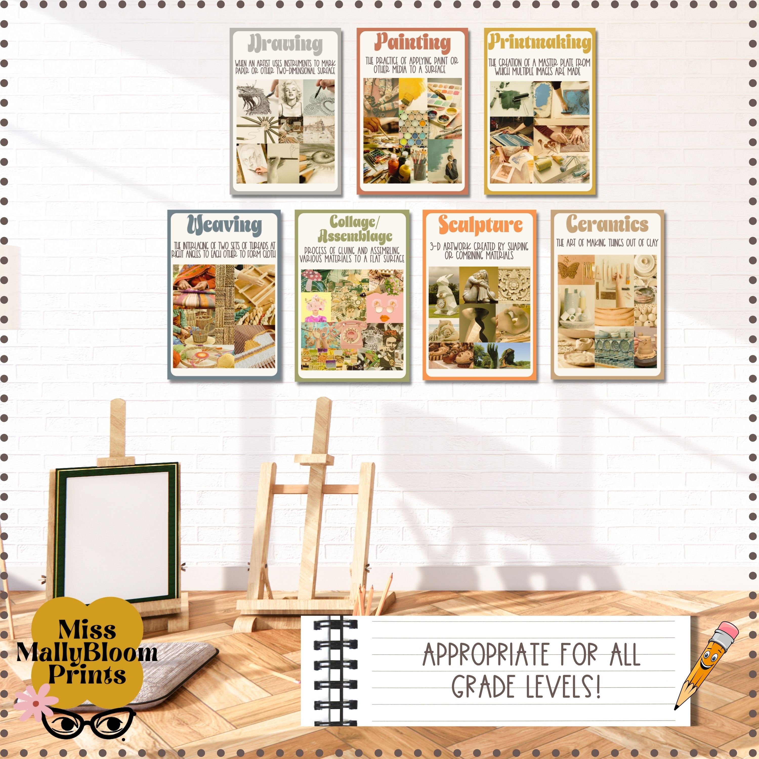 Art Classroom Poster Bundle, Classroom Decor, Classroom Poster Bundle ...