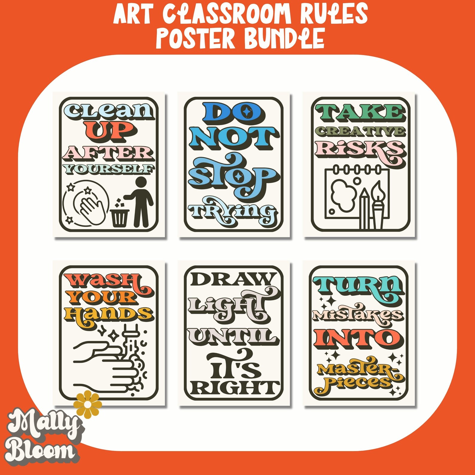 Art Classroom Rules Poster Bundle Art Classroom Decor Art - Etsy
