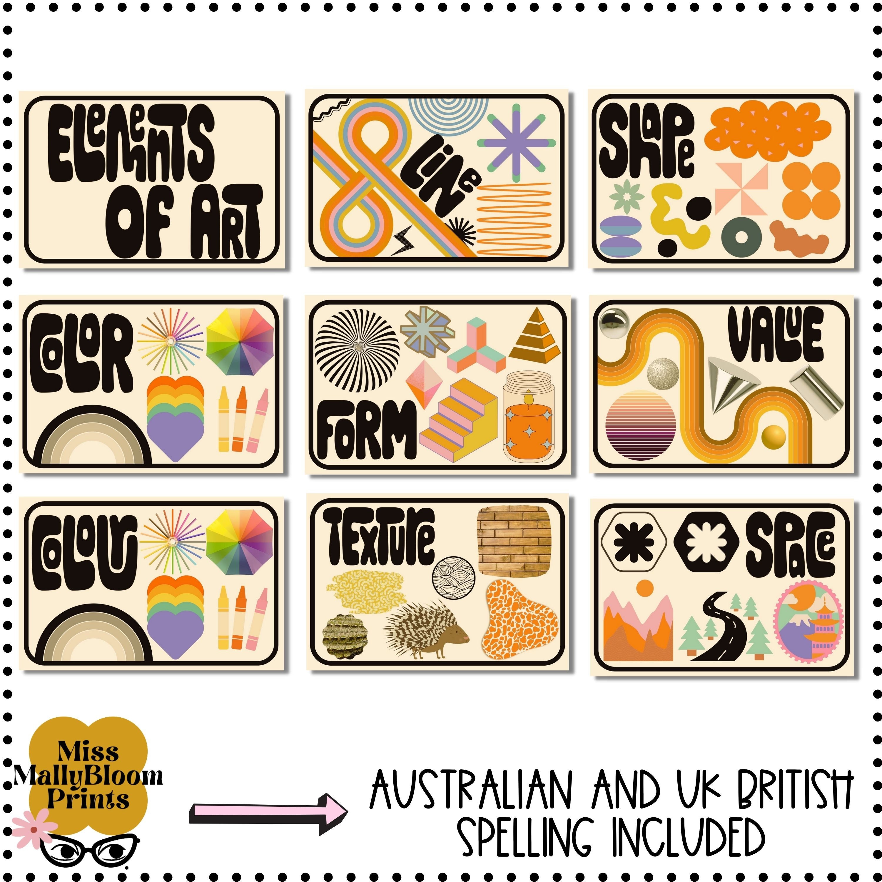Elements of Art Poster Bundle, Classroom Decor, Classroom Poster Bundle ...