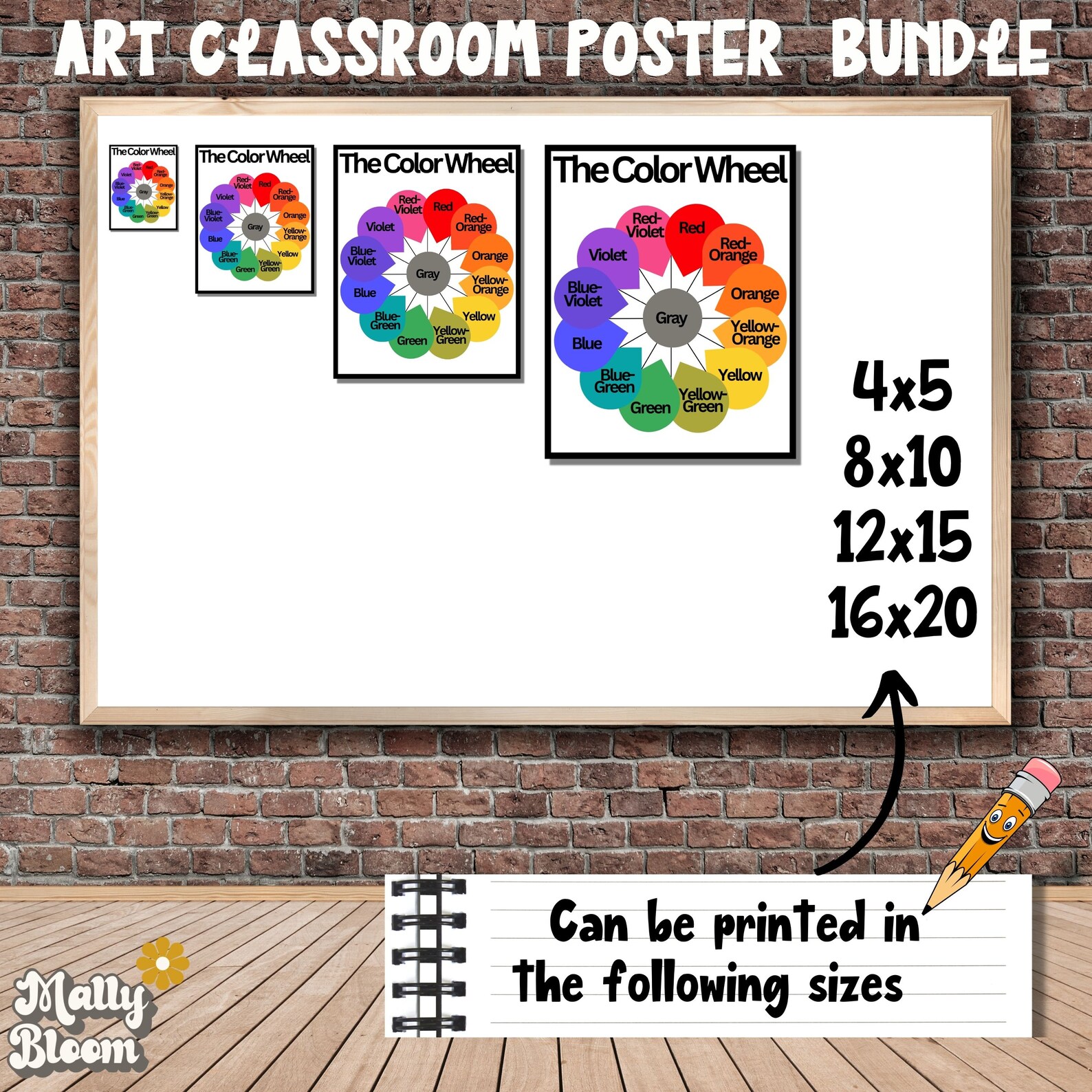 Color Wheel Poster, Art Classroom Decor, Color Wheel Printable, Color ...