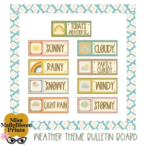Weather Themed Bulletin Board Kit or Classroom Weather Decor, Preschool ...