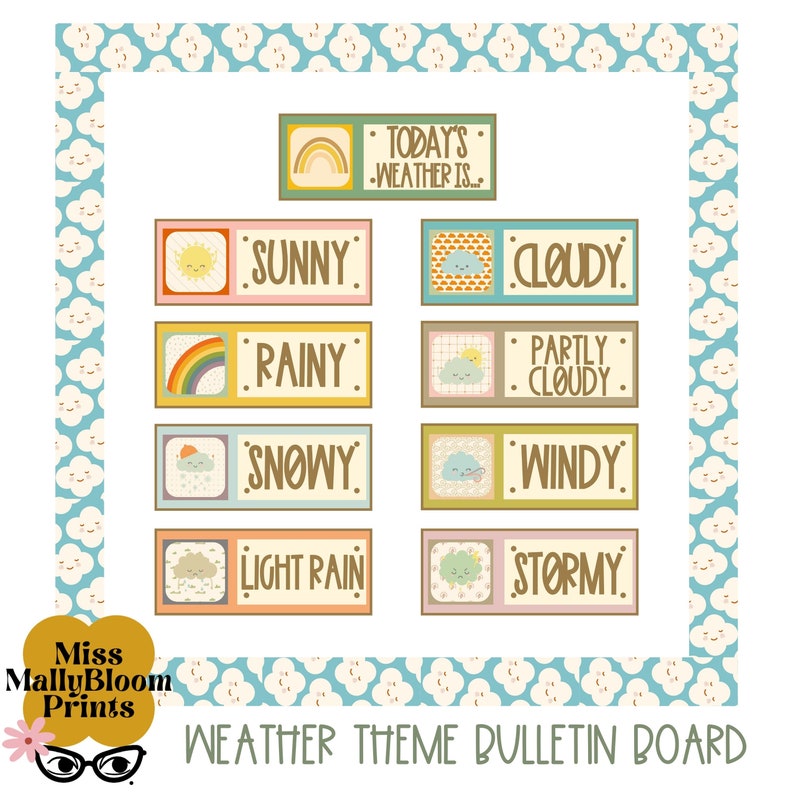 Weather Themed Bulletin Board Kit or Classroom Weather Decor - Etsy