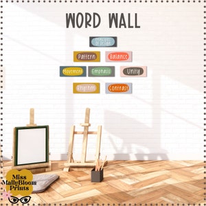 Principles of Design Word Wall Art, Classroom Decor, Word Wall Signs ...