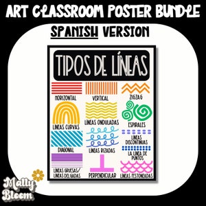 Art Classroom Spanish Poster Bundle, Art Classroom Decor, Classroom ...