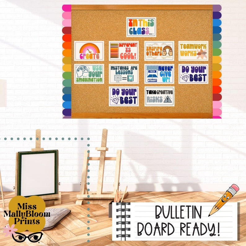 Art Class Poster Bundle Rainbow Art Classroom Decor Bundle - Etsy